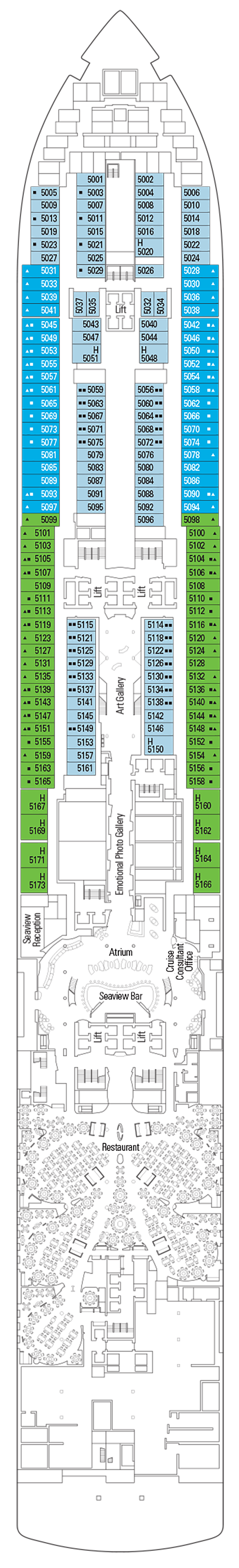 Deck Plan for MSC Seaview | Iglu Cruise