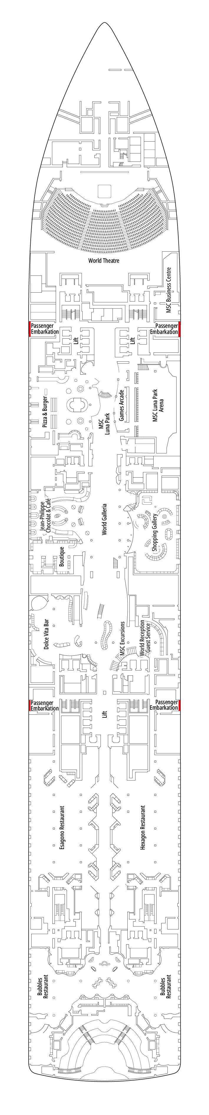 MSC World America – Deck Plans - Planet Cruise