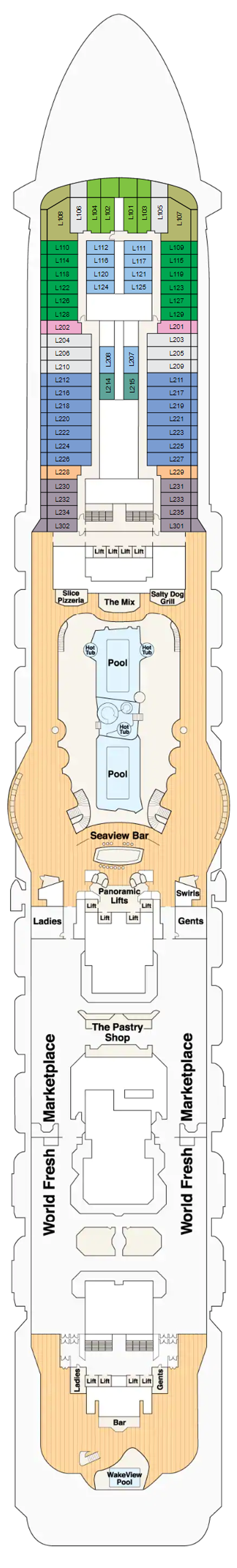 Deck Plan for Sky Princess | Iglu Cruise