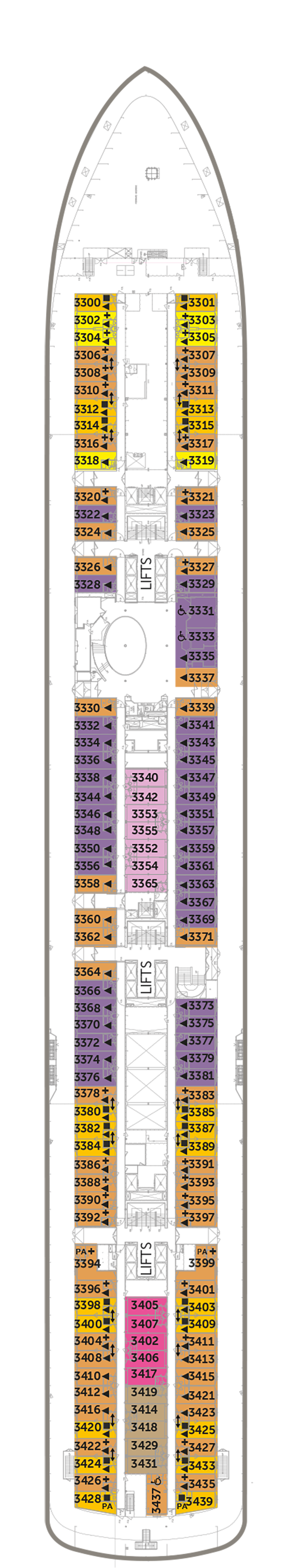 Borealis – Plano del barco - Planet Cruise ES