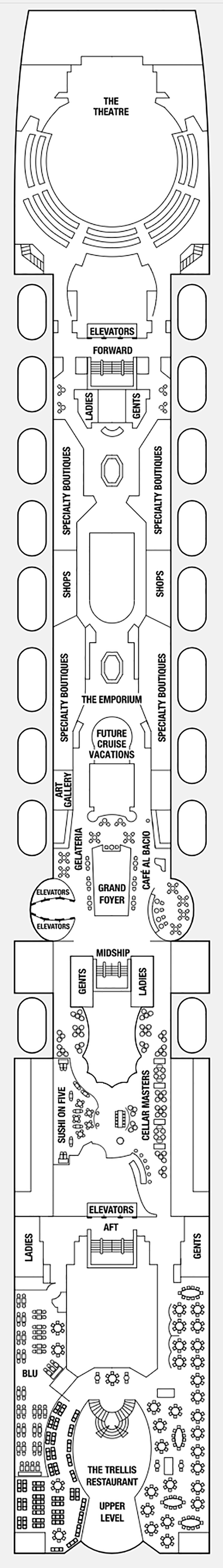 Celebrity Infinity – Plano del barco - Planet Cruise ES