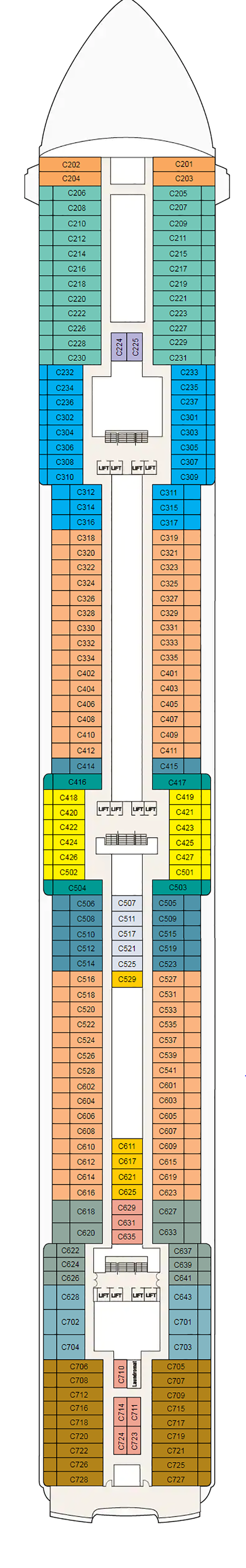 Deck Plans- Coral Princess - Planet Cruise