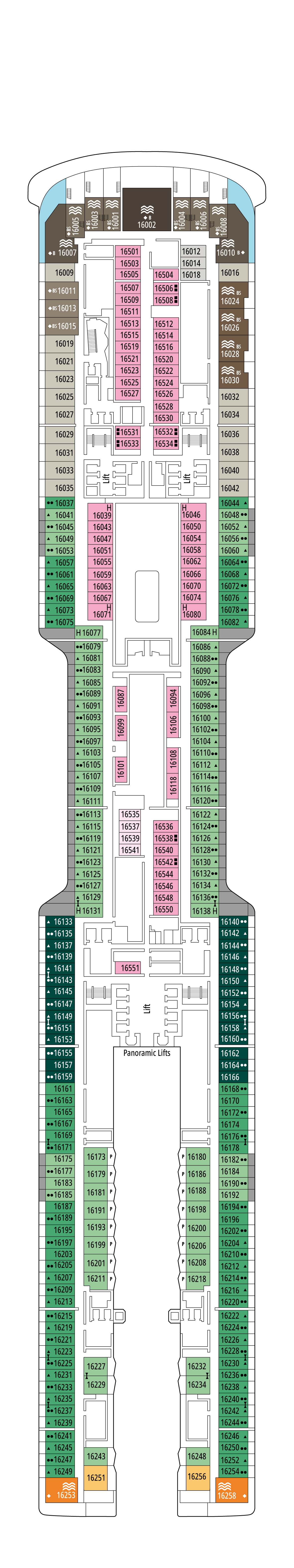 MSC World Asia – Plano del barco - Planet Cruise ES