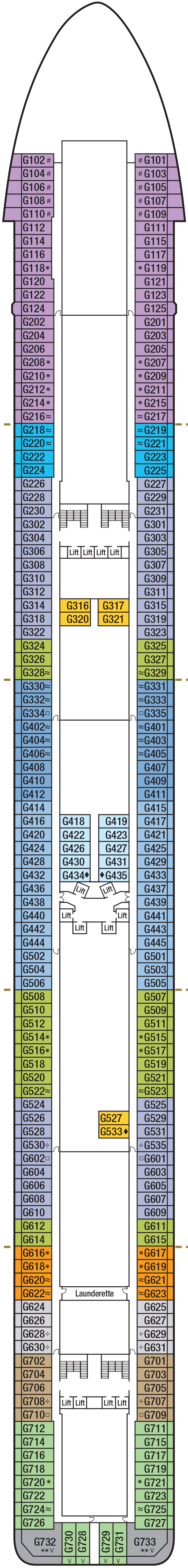 Deck Plan for Britannia | Iglu Cruise