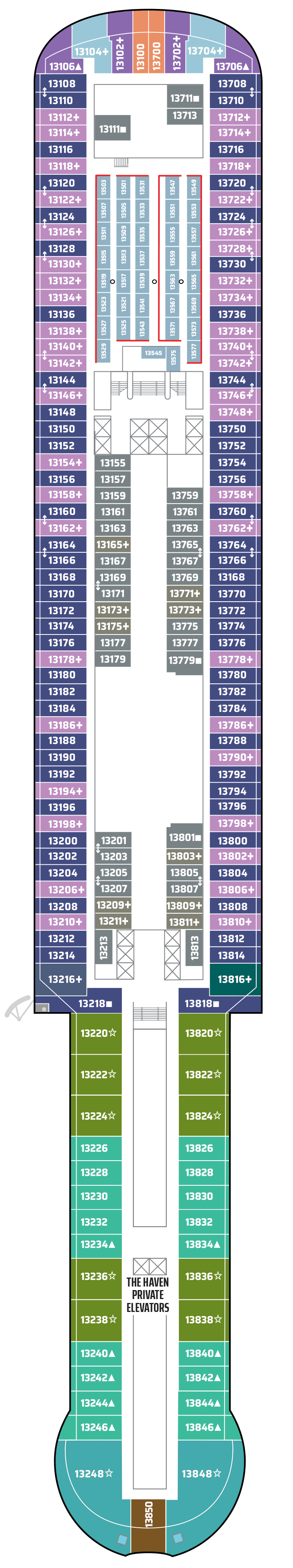 Norwegian Aqua – Deck Plans - Planet Cruise