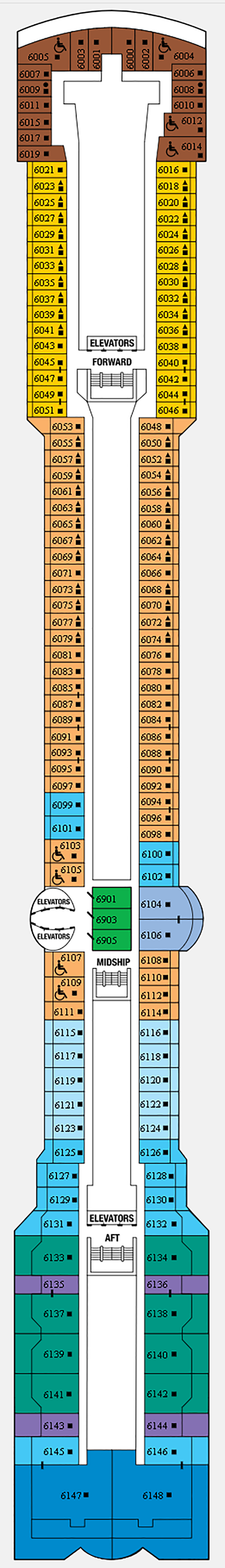 Celebrity Infinity – Plano del barco - Planet Cruise ES