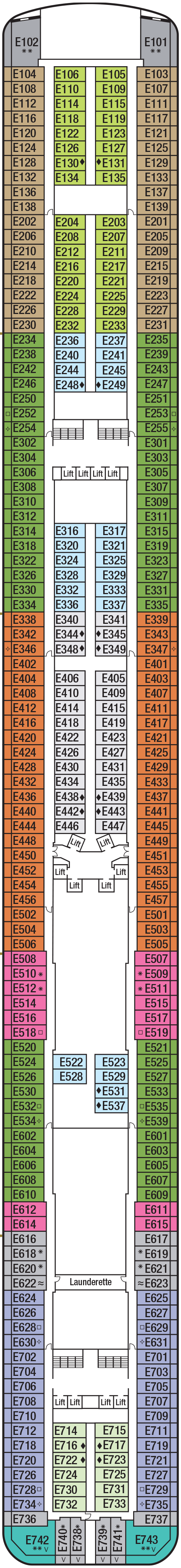 Deck Plan for Britannia | Iglu Cruise