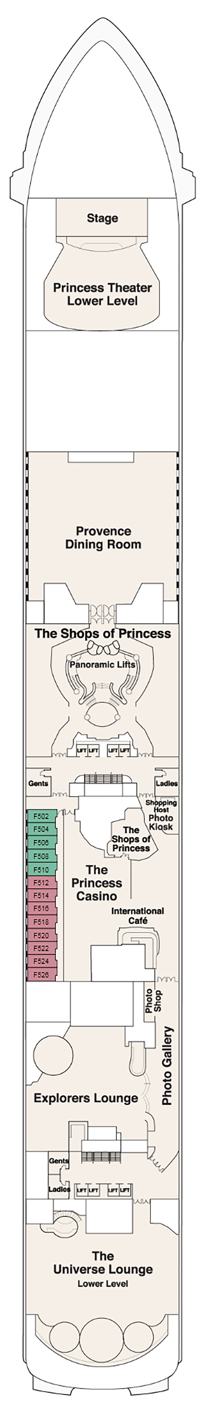 Deck Plans- Coral Princess - Planet Cruise