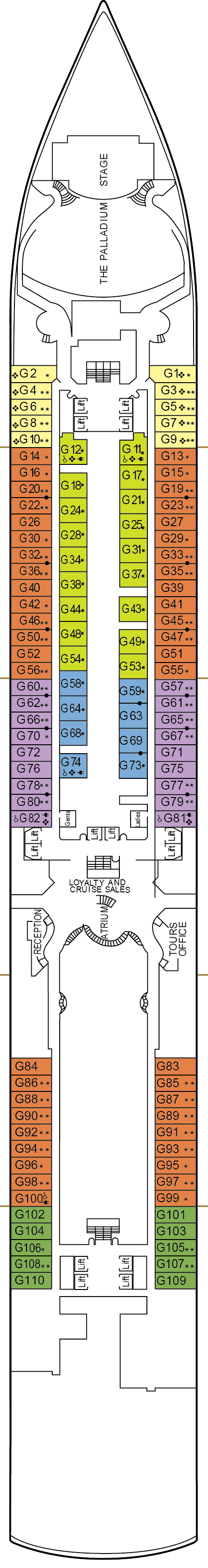 Deck Plans on P&O Arcadia - Planet Cruise