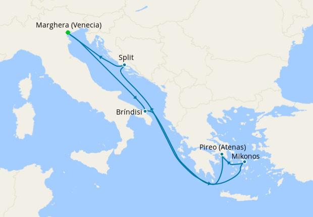 Mediterráneo desde Marghera (Venecia), MSC Cruceros, 14th, September ...
