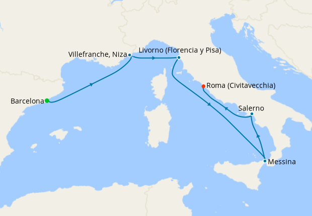 Barcelona a Roma (Civitavecchia), Norwegian Cruise Line, 12th, July ...