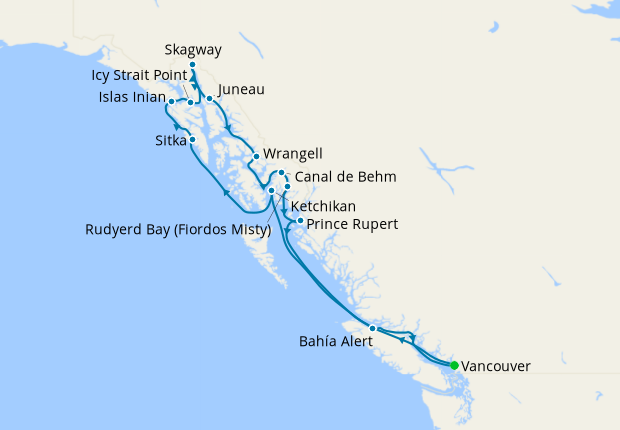 Alaska desde Vancouver, Seabourn, 14th, May 2027 con Planetcruise.com ES