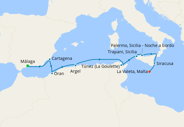 Málaga a La Valeta, Malta, Ponant Cruises, 5th, May 2026 con ...