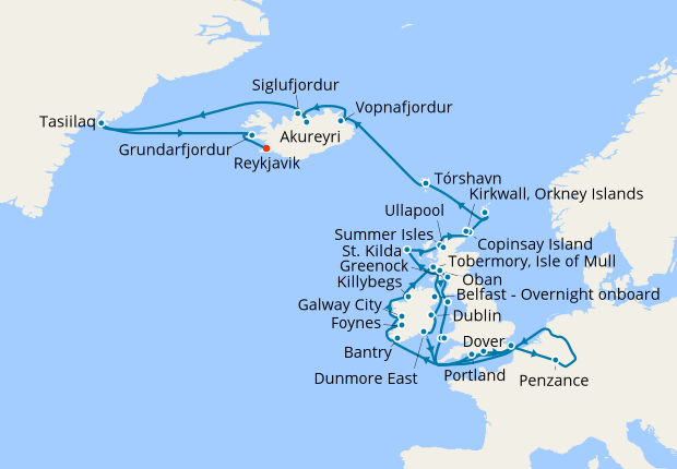 Irish & Icelandic Adventure from Dover to Reykjavik, 1 July 2019 | 36 ...