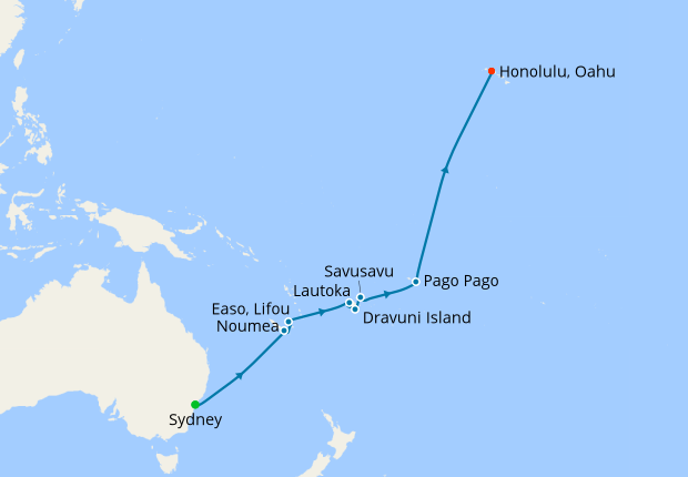 South Pacific Crossing from Sydney, 8 April 2020 | 17 Nt | Noordam | 08 ...