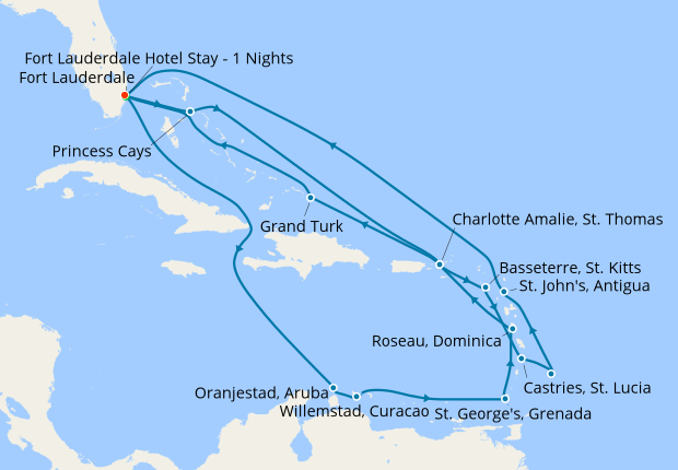 Caribbean Explorer from Ft Lauderdale, 26 December 2019 | 22 Nt | Crown ...