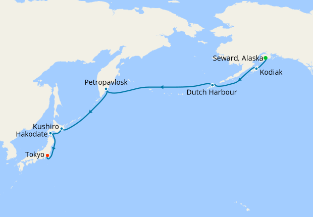 Alaska to Japan Voyage from Seward, 6 August 2019 | 16 Nt | Azamara ...