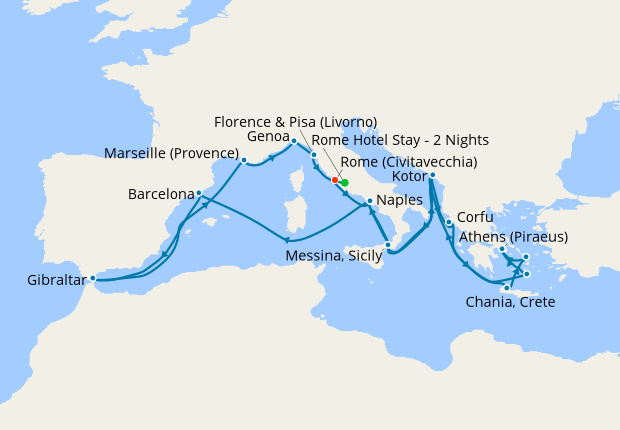 Mediterranean Collection with Rome Stay, 30 July 2020 | 23 Nt ...