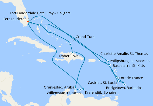 Southern Caribbean from Ft. Lauderdale, 10 November 2020 | 23 Nt ...
