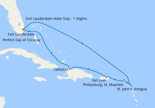 Southern Caribbean with Perfect Day from Ft. Lauderdale, 25 December ...