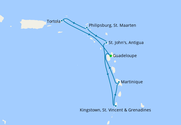 Lesser Antilles & Virgin Islands from Guadeloupe, 11 March 2022 | 7 Nt ...