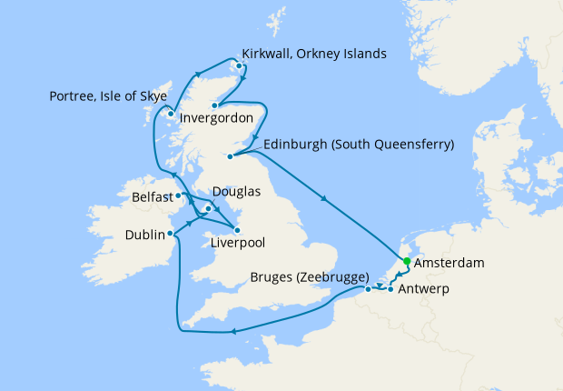 British Isles Explorer from Amsterdam, 5 June 2021 | 14 Nt | Veendam ...