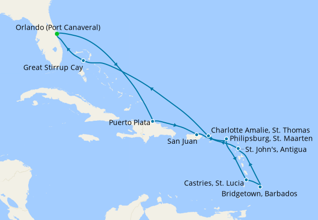 Southern Caribbean from Orlando, 22 December 2021 | 13 Nt | Norwegian ...