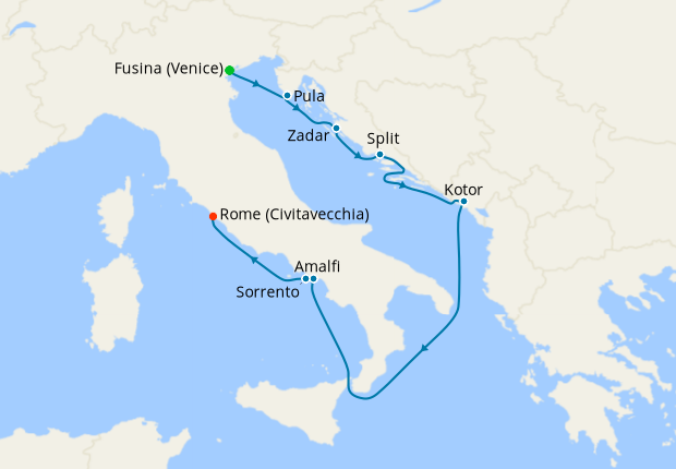 Dalmatian & Amalfi from Venice, 10 August 2024 | 8 Nt | Azamara Pursuit ...