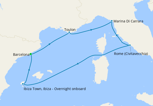 Irresistible Med & Rome Fly Cruise from Barcelona, 19 May 2024 | 7 Nt ...