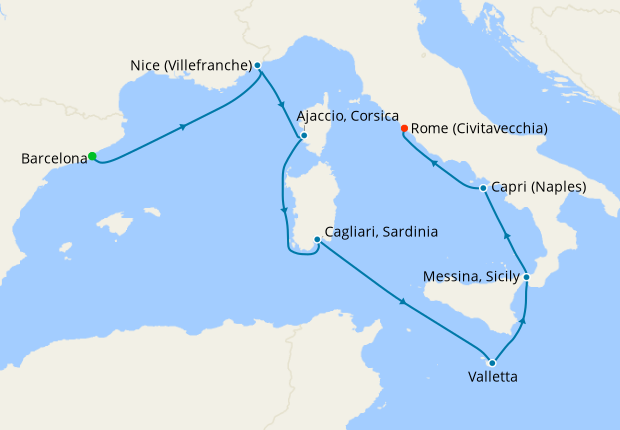 Italian Riviera & France from Barcelona, Celebrity Cruises, 14th ...