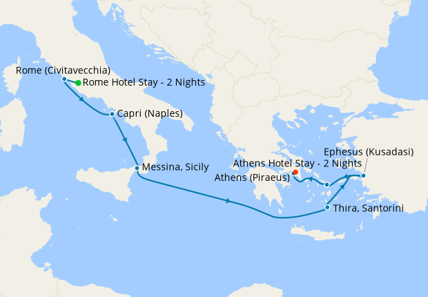 Greek Isles & Turkey with Rome and Athens Stays, Royal Caribbean, 7th ...
