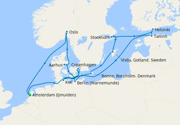 Baltic Sea Cruise Map