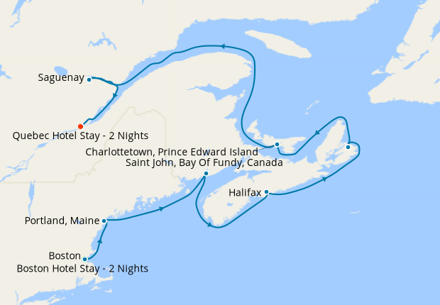Classic Canada & New England with Boston and Quebec Stays, Princess ...