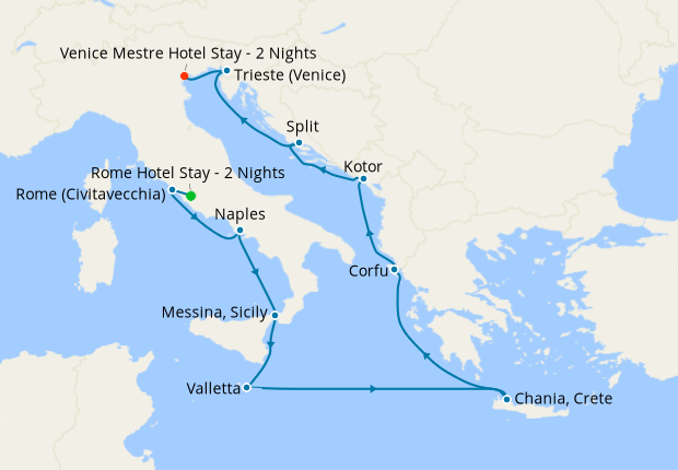 Italy, Croatia & Greece with Rome and Venice Stays, Princess Cruises ...