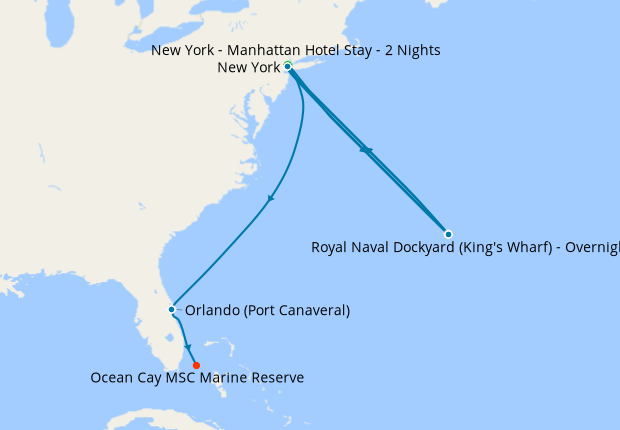 Bermuda, Canada & New England from New York with Stay, MSC Cruises ...