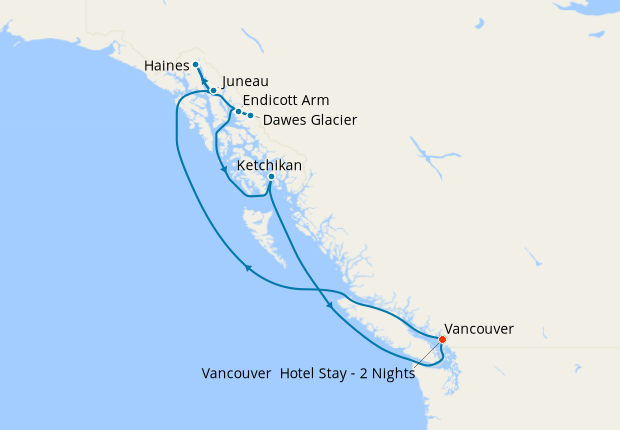 Alaska with Inside Passage from Vancouver with Stay, Princess Cruises ...