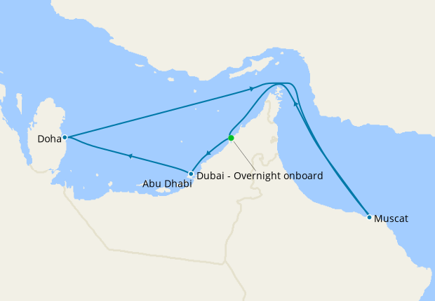 United Arab Emirates from Dubai, Costa Cruises, 21st December 2024 ...