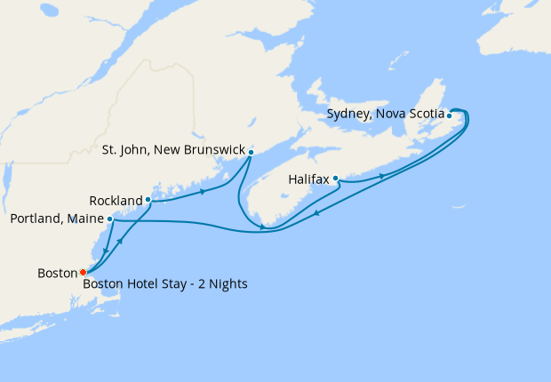 Canada & New England Circle from Boston with Stay, Holland America Line ...