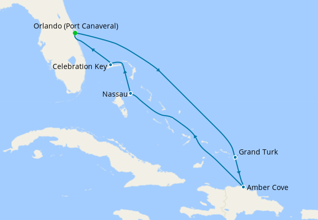 Eastern Caribbean & Fun day at Celebration Key from Port Canaveral ...