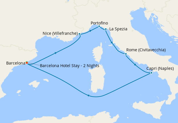 Italy & French Riviera from Barcelona with Stay, Celebrity Cruises ...