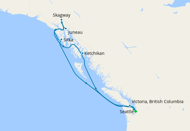 Alaska from Seattle, Cunard, 12th June 2025 – Planet Cruise