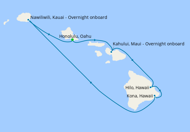 Hawaii Inter-Island from Honolulu, Norwegian Cruise Line, 14th February ...