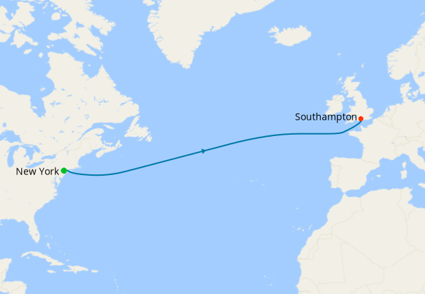 Eastbound Transatlantic Crossing from New York, 8 May 2026 | 7 Nt ...