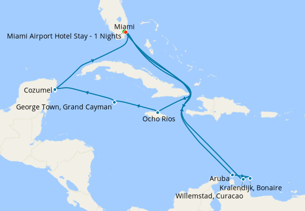 Southern & Western Caribbean Fly Cruise from Miami, Carnival Cruise ...