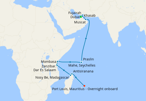 Desert Cities & Turquoise Seas from Dubai, Regent Seven Seas, 27th ...