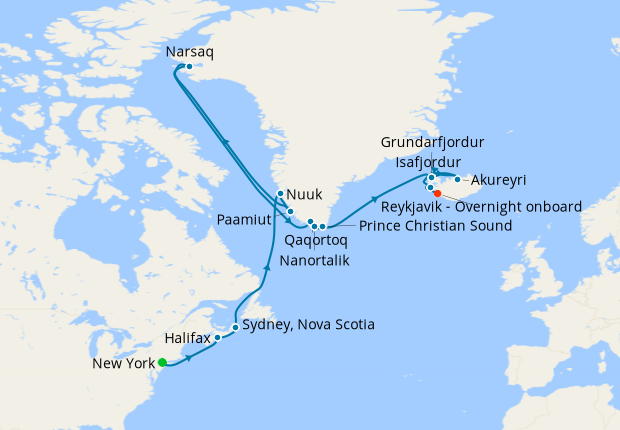 Icelandic Getaway from New York to Reykjavik, Regent Seven Seas, 29th ...