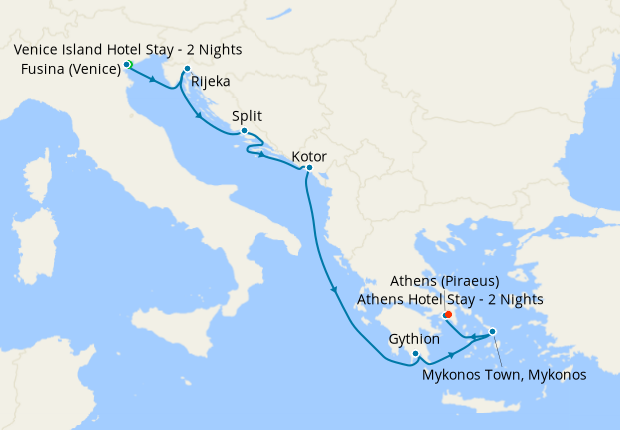 Mediterranean Discovery with Venice Island & Athens Stays, Regent Seven ...