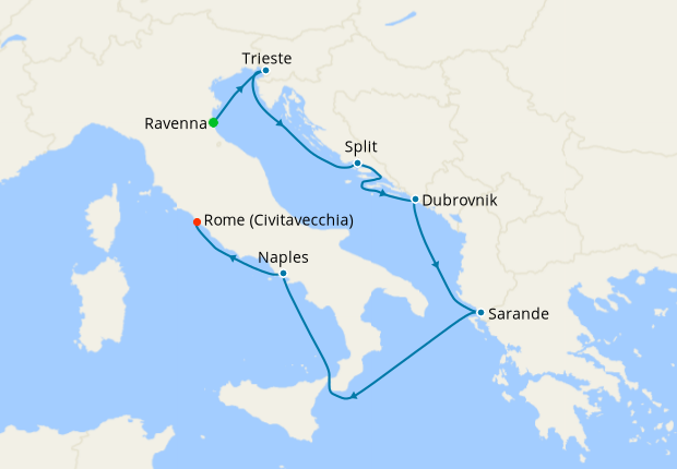 Italy, Croatia & the Adriatic from Ravenna, Royal Caribbean, 21st ...