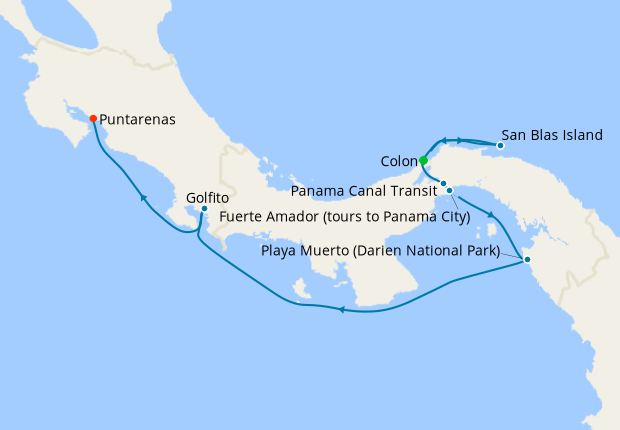 Central America Jewels & Panama Canal from Colon, Ponant Cruises, 2nd ...