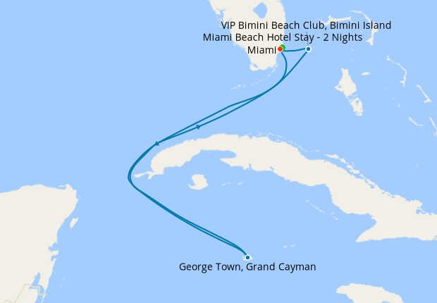 Cayman Isles & Bimini Beach Miles with Miami Beach Stay, 4 March 2027 ...